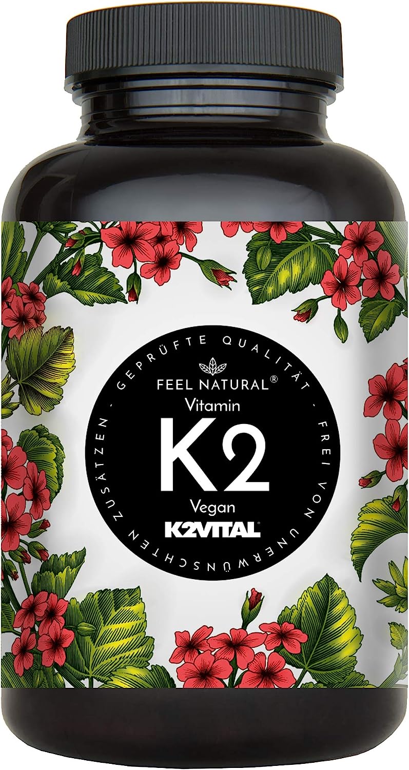 Vitamin K2 MK7-365 capsules, high dose with 200 µg per capsule, top ra